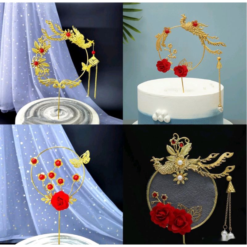 Jual Topper Chinese Style/Topper Happy Birthday/Topper Wedding/Topper ...