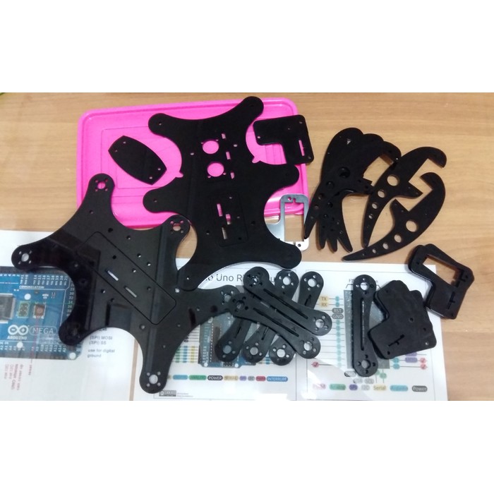 Jual Robot Case Hexapod DIY- Servo MG995- Rangka Spider Arduino- ATmega | Shopee Indonesia