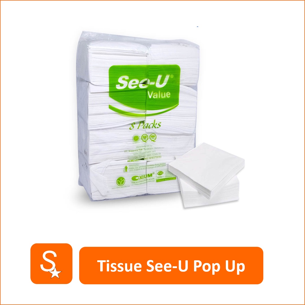 Jual Tisu See U Pop Up / Tissue Meja Makan Serbaguna (8 pak x 150 ...