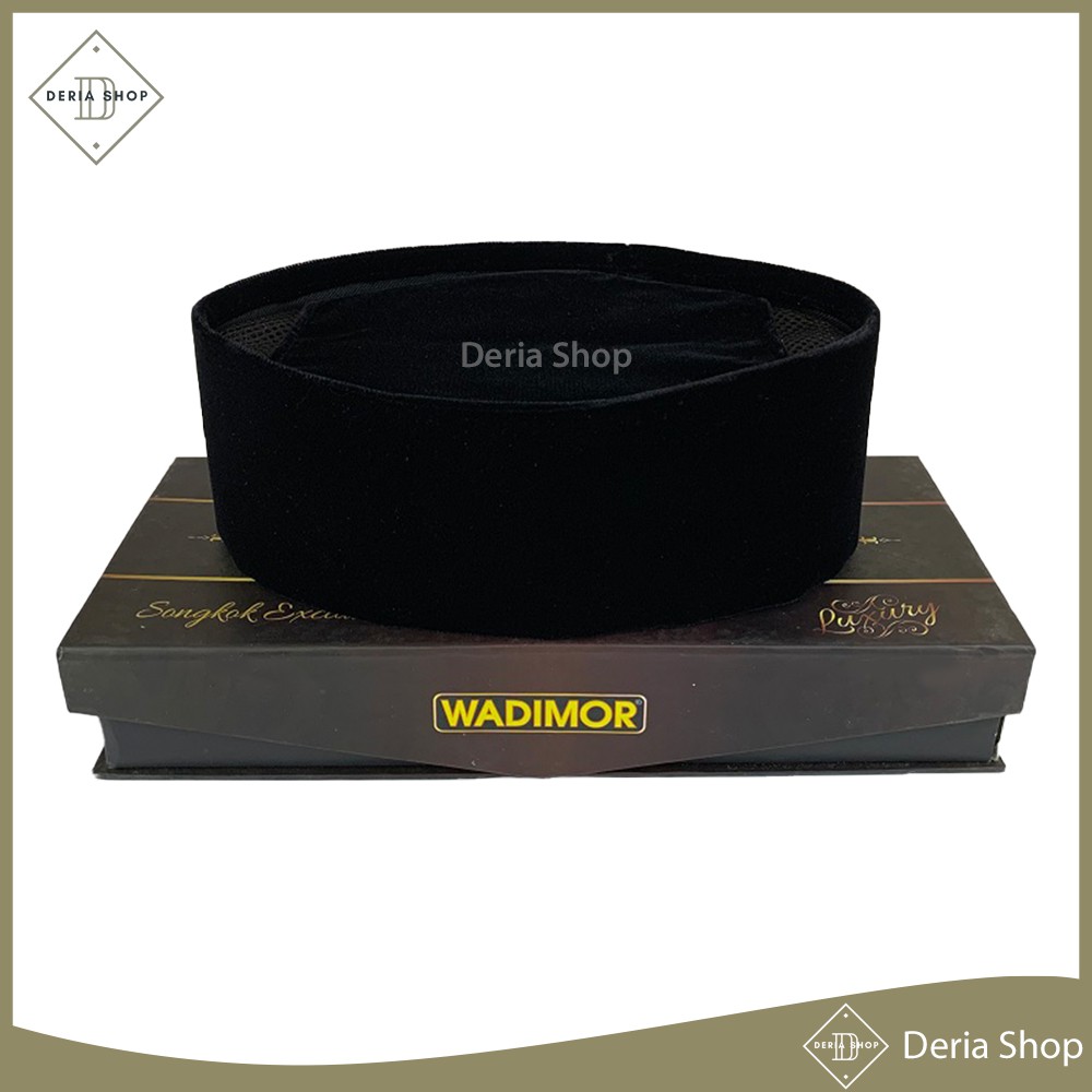 Jual Peci Premium WADIMOR LUXURY Tinggi 9 ORIGINAL Songkok Solat Hitam ...
