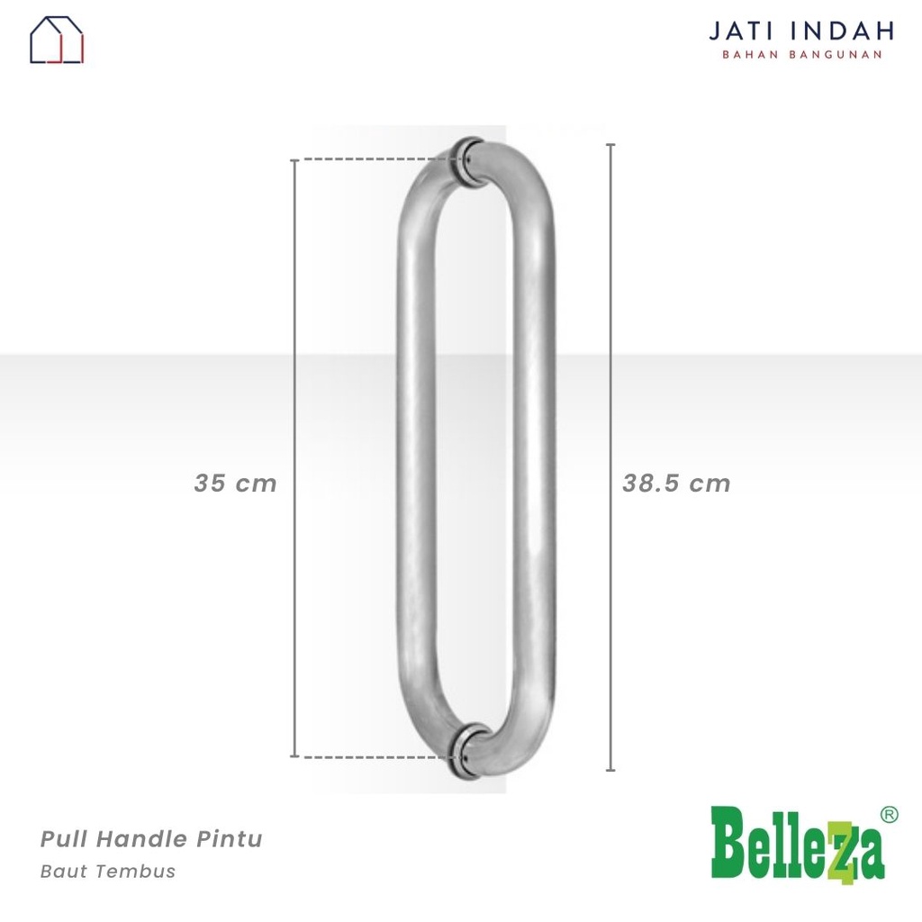 Jual Pull Handle Pintu Kupu Tarung Bellezza 278.29 Stainless Steel Baut ...