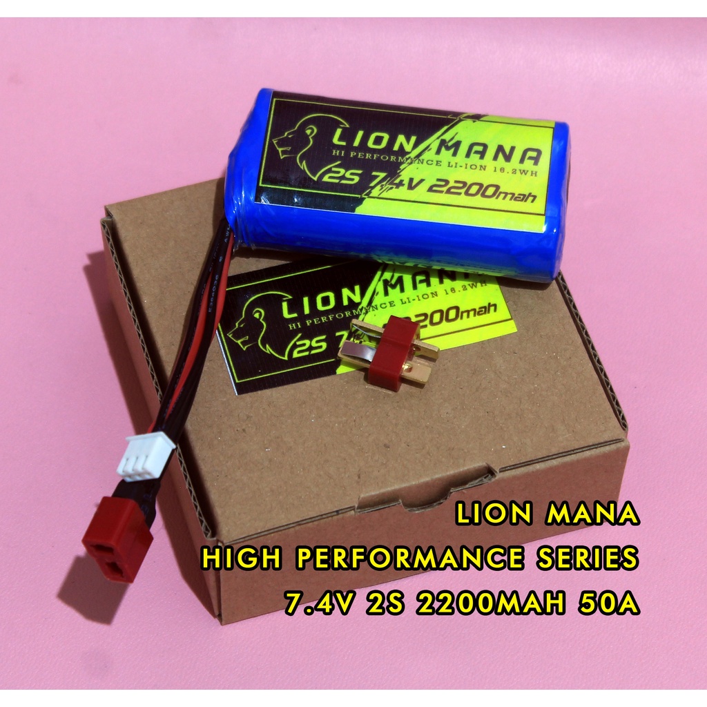 Jual baterai rc Lion Mana HP liion li-ion2s 7.4 volt 2200 mah ...