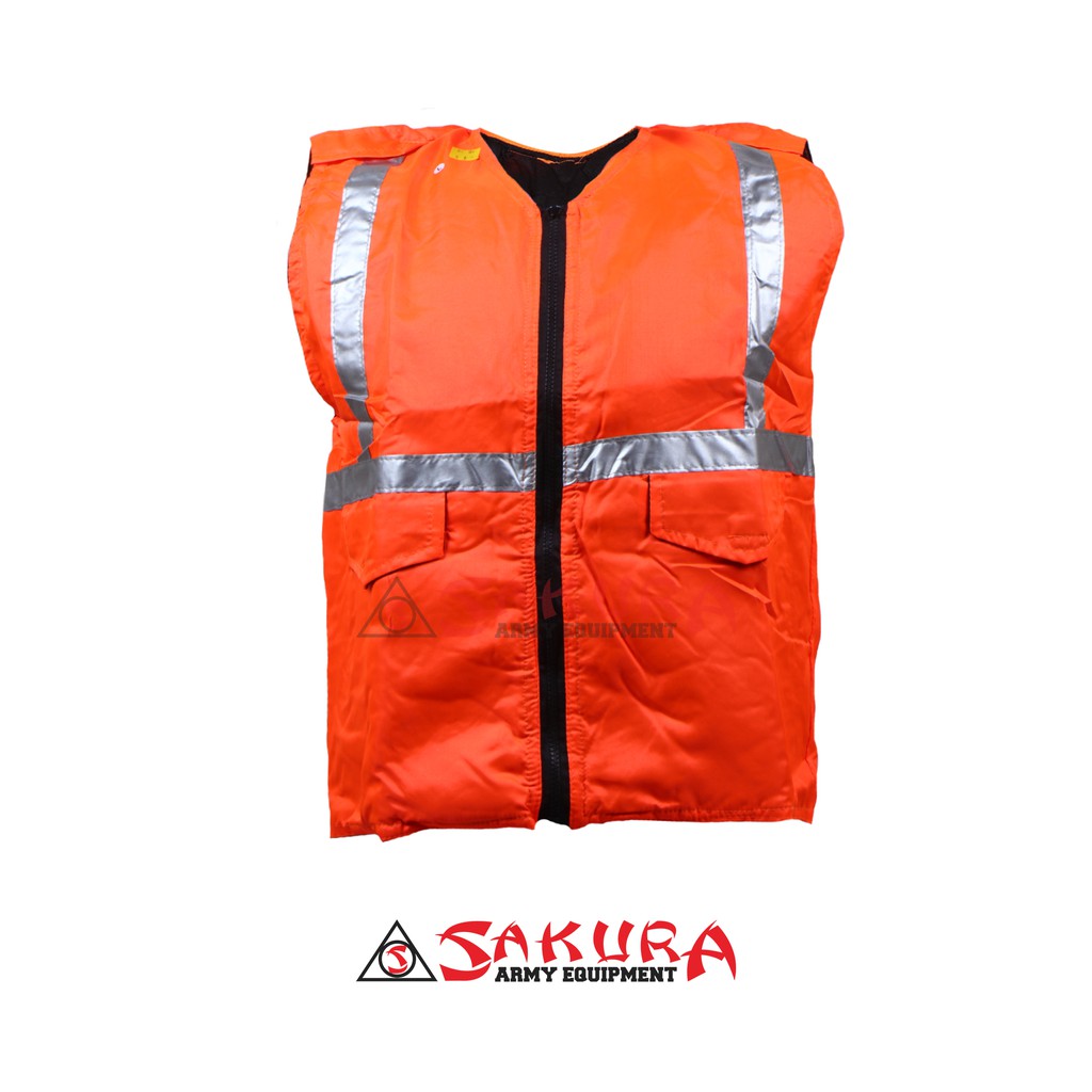 Jual Rompi Parasit Parkir Oren Rompi Proyek Safety Orange | Shopee ...
