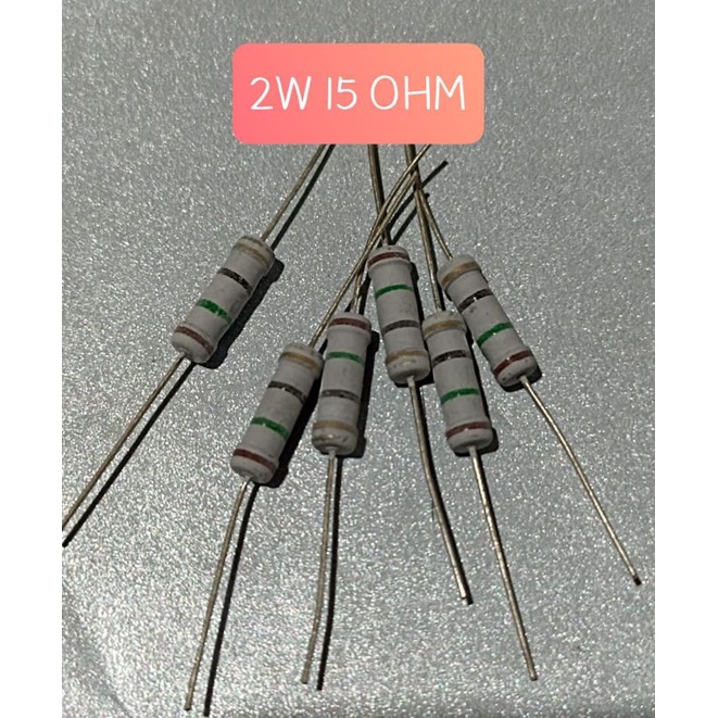 Jual 10BUAH RESISTOR 2WATT 15 OHM 2 WATT 15OHM 2W 15 OHM | Shopee Indonesia