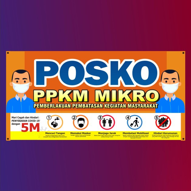 Jual Spanduk banner POSKO PPKM MIKRO - Ukuran : 150 x 75 cm | Shopee ...