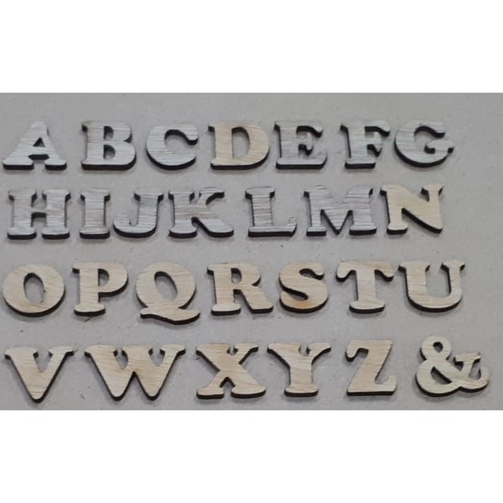 Jual Huruf Kayu Angka Kayu Wooden Letter Alfabet Kayu Ukuran Mini ...