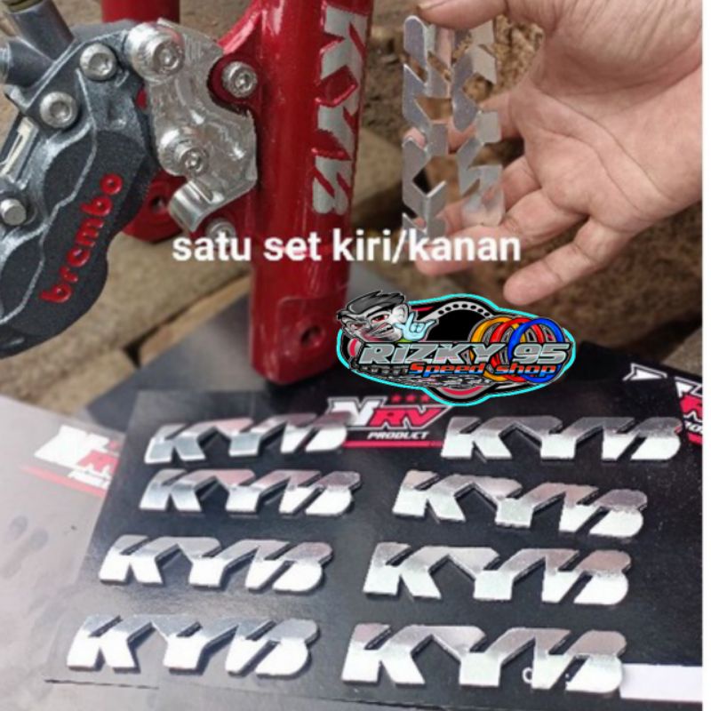 Jual stiker emblem logo 1set KYB Zeto 3ili almunium asli /stiker shock ...