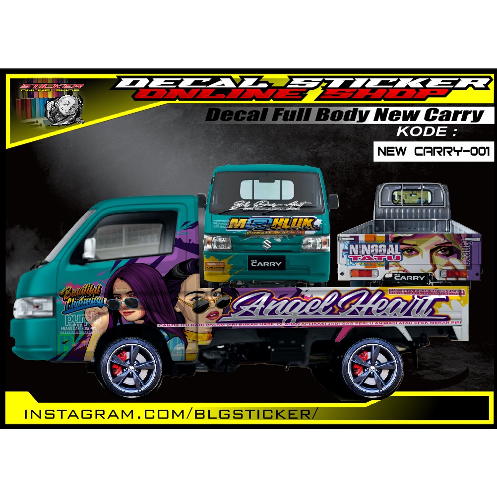 Jual STIKER DECAL PICK UP NEW CARRY FULL BODY | Shopee Indonesia