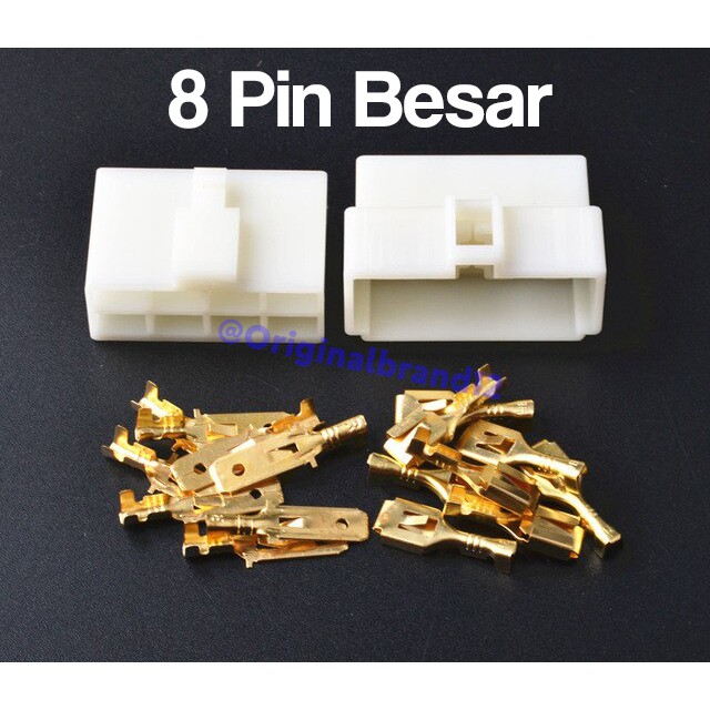 Jual Socket 8 pin Besar + Skun / Soket Motor / Konektor /Kabel Motor ...