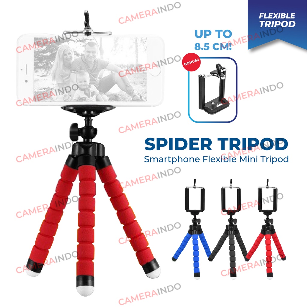 Jual Tripod Mini Spider Holder U Medium Tripod Hp action cam gorilla ...