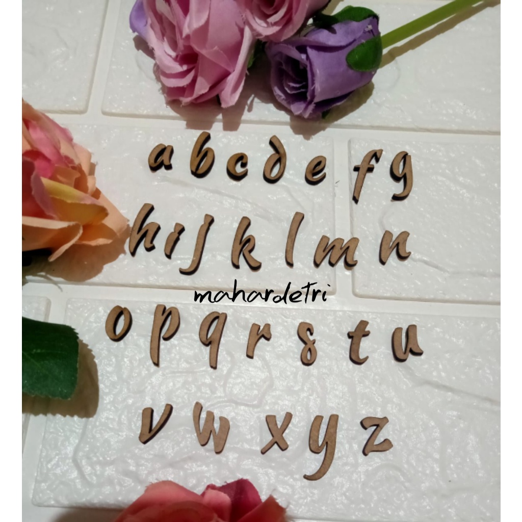 Jual Huruf A-Z dan Angka 0-9 LENGKAP dari bahan MDF (Huruf Besar atau ...
