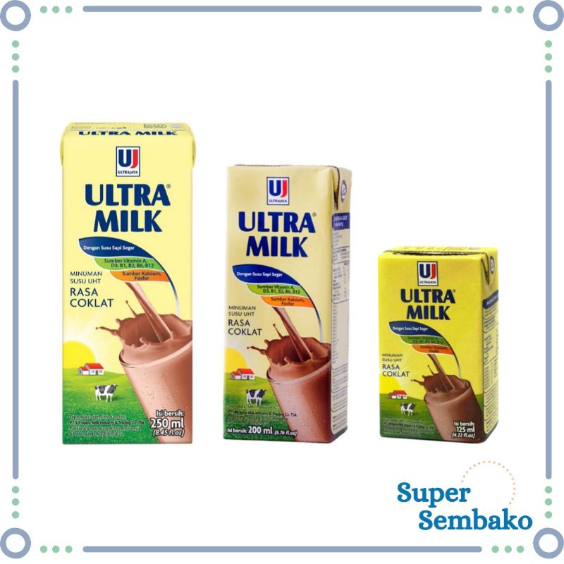 Jual SUSU ULTRA UHT KEMASAN RASA COKLAT 125ml 200ml 250ml | Shopee Indonesia