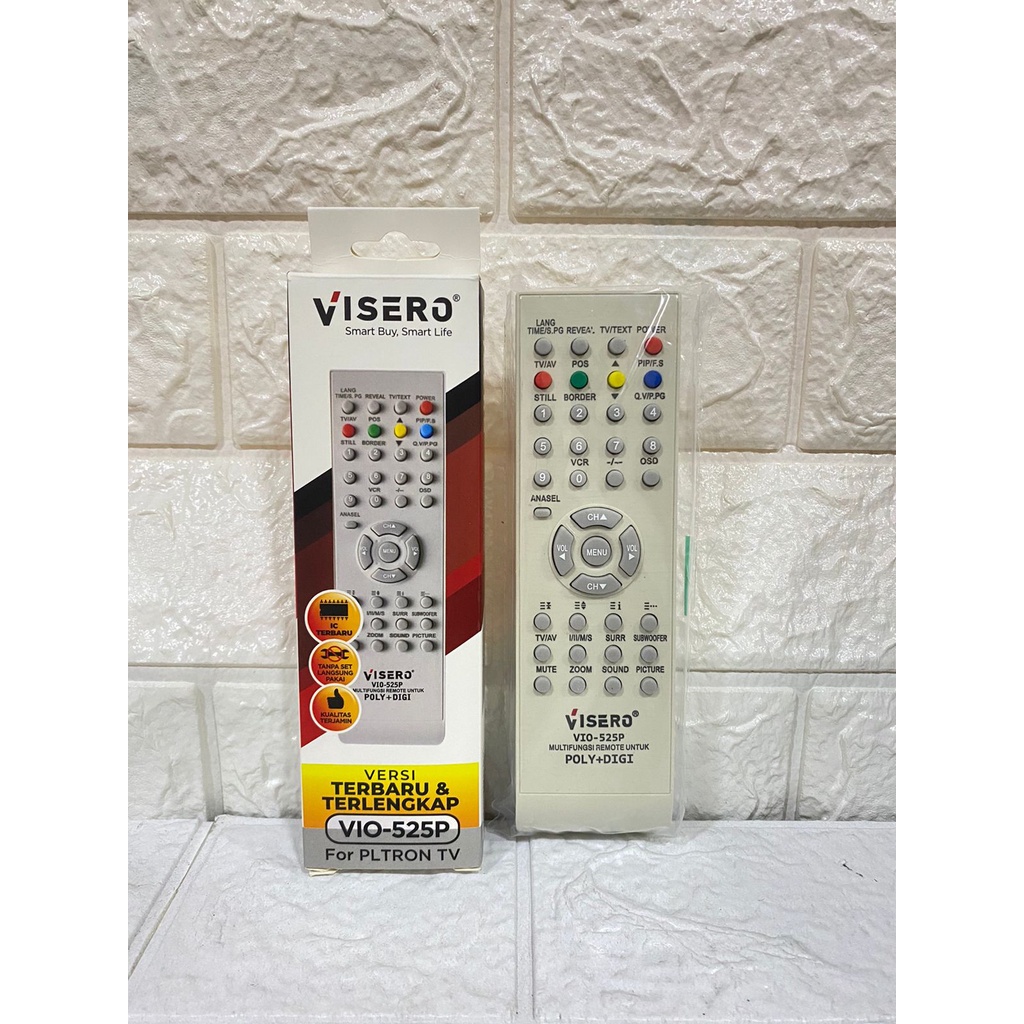 Jual Visero Remote TV for Polytron TV Tabung VIO-525P Poly+DIGI ...