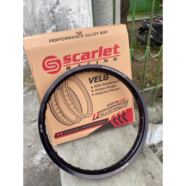Jual velg scarlet black glossy ukuran WM , WR 140, 160, 185 ring 17 ...