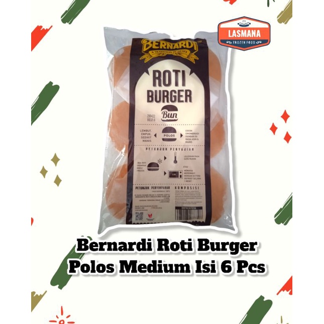 Jual Bernardi Roti Burger Polos Isi 6 Pcs | Shopee Indonesia