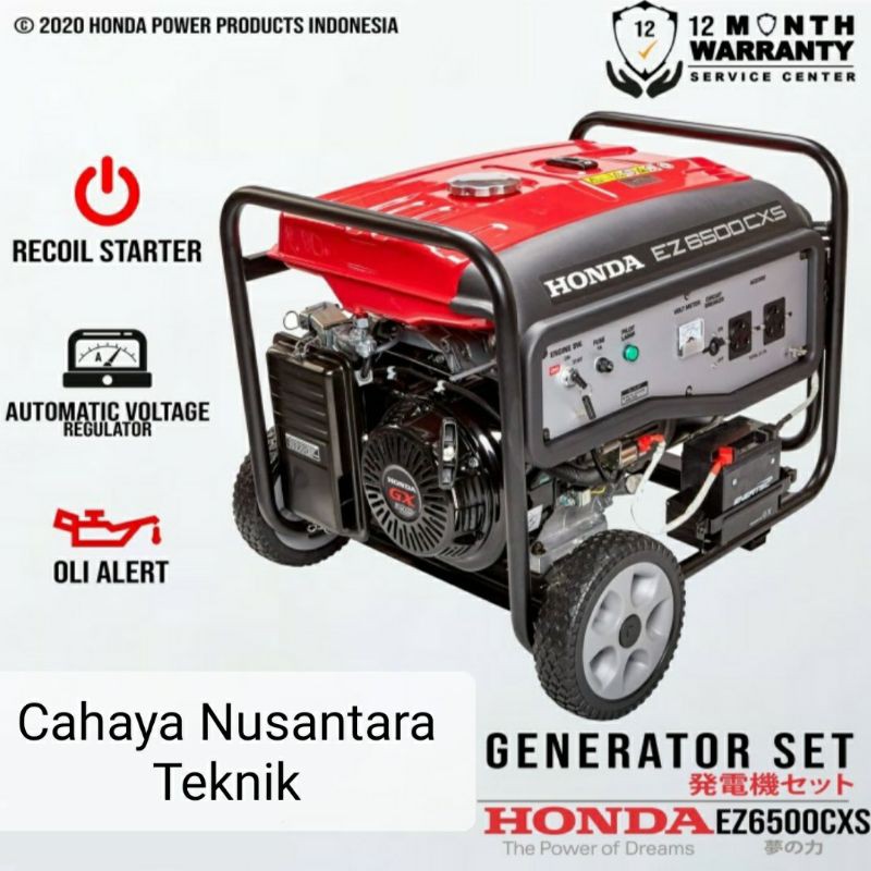 Jual Genset Honda 4 Tak 5000 Watt EZ6500CXS Generator Bensin | Shopee ...