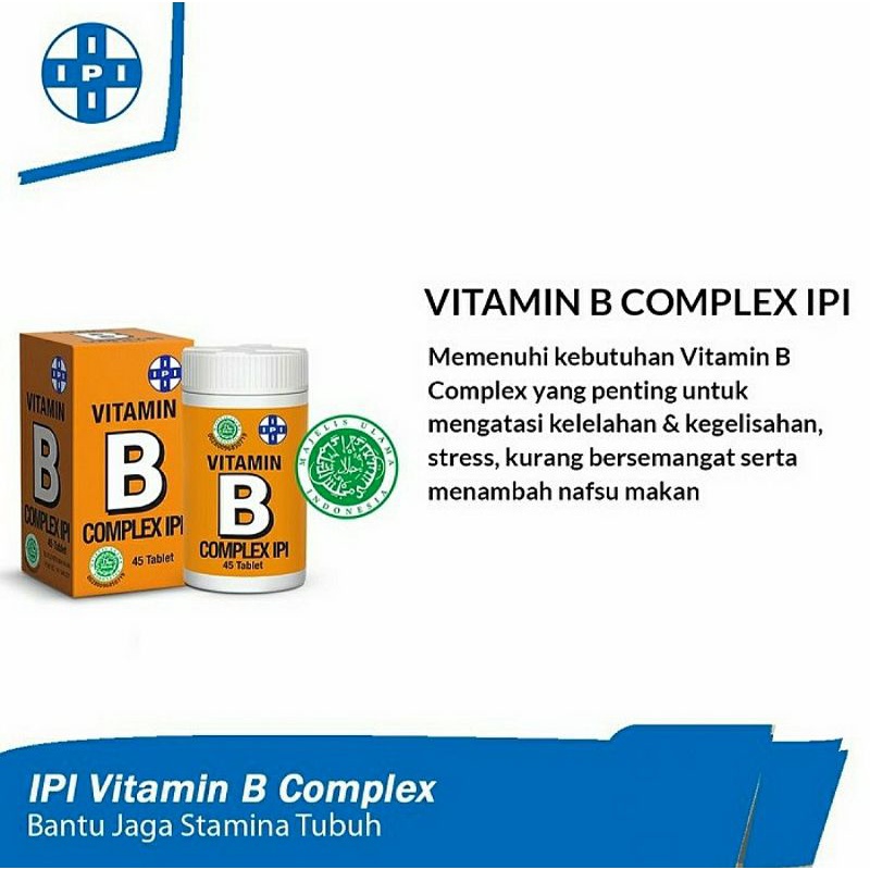 Jual vitamin b complex ipi 45 tablet | Shopee Indonesia