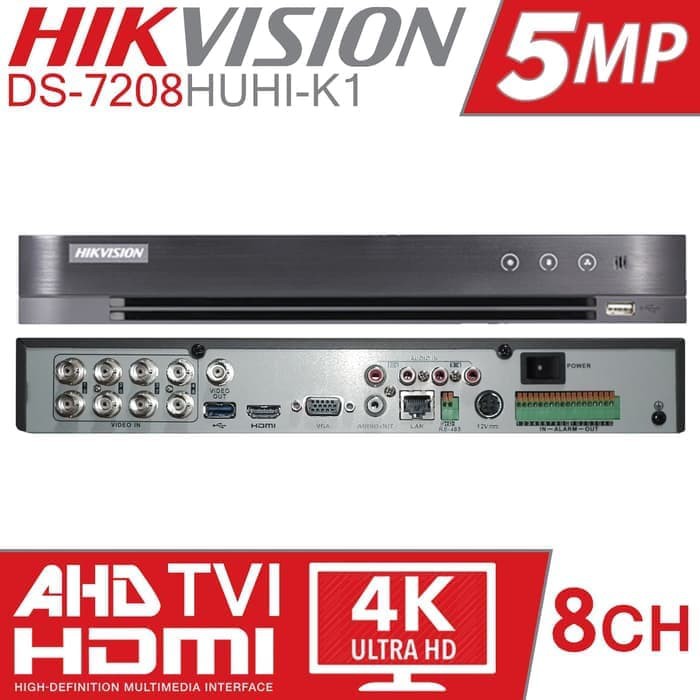 Jual HIKVISION TURBO HD DVR CCTV 8 CHANNEL DS-7208HUHI-K1(S) 8MP/5MP H ...