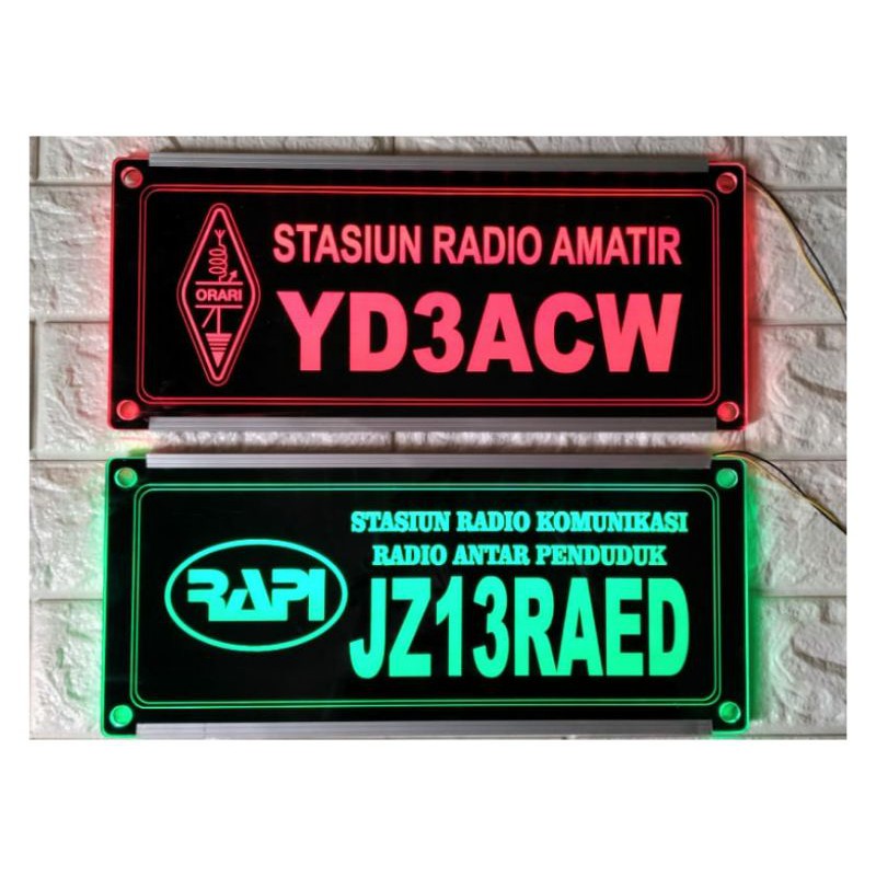 Jual PAPAN NAMA AKRILIK CUSTOM CALL SIGN RADIO ORARI RAPI | PAPAN NAMA ...