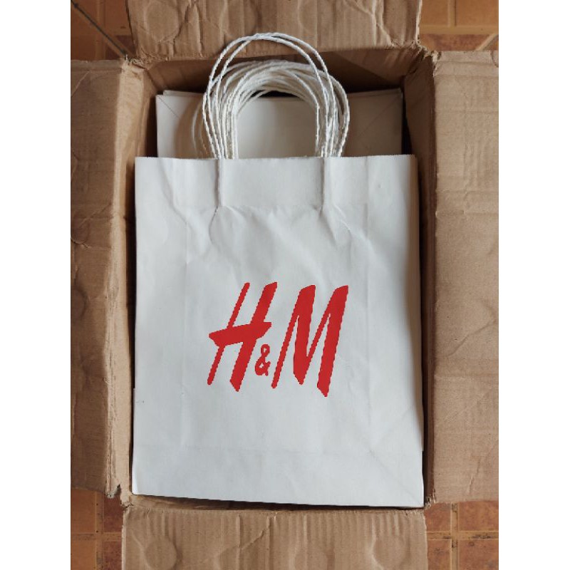 Jual Paper Bag Tas H&M Tambahan Untuk Pembelian Kaos | Shopee Indonesia
