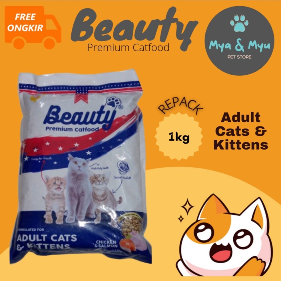 Jual Beauty Cat 1 kg Makanan Kucing Repack 1 kilogram | Shopee Indonesia