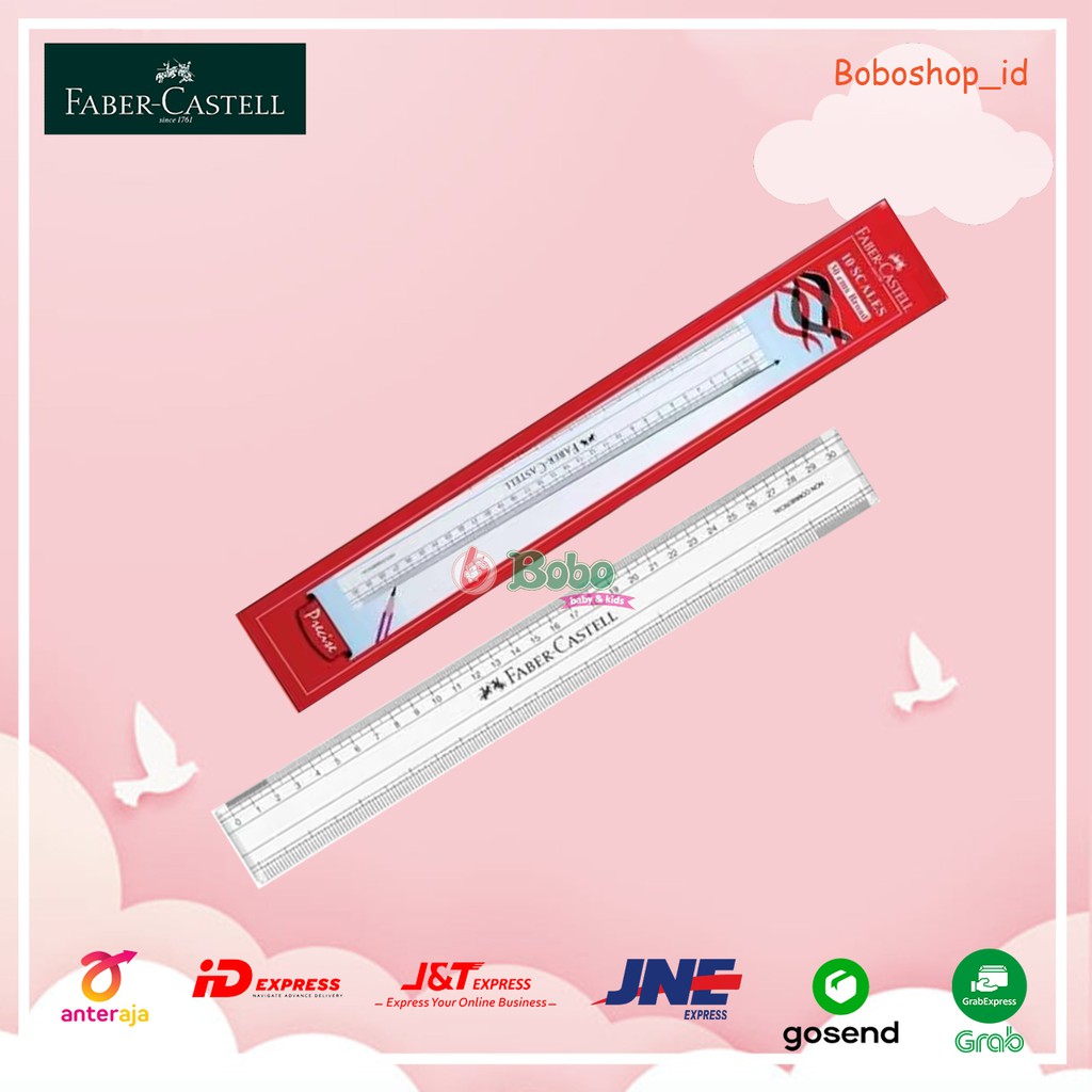 Jual Faber Castell #171220 Penggaris Scale 12"/30 cm | Shopee Indonesia