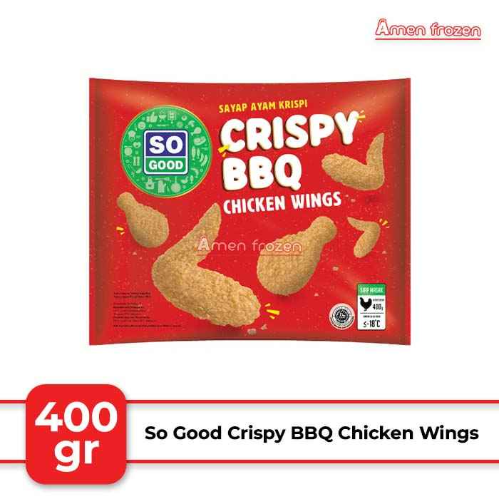 Jual SO GOOD CRISPY BBQ CHICKEN WINGS 400gr | Shopee Indonesia