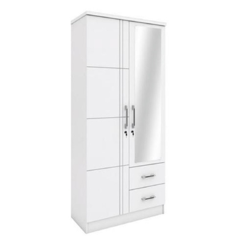 Jual Lemari Pakaian 2 Pintu (Pintu Full PVC) | Shopee Indonesia