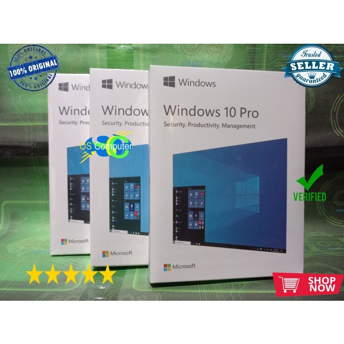 Jual Win 10 Pro FPP Box Installer USB 3.0 Bisa Pindah PC Original ...