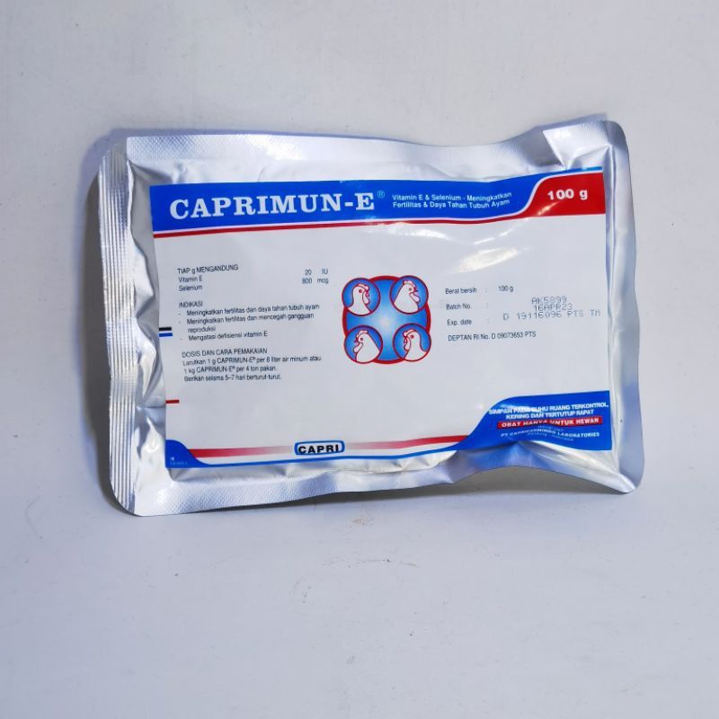 Jual Caprimun E 100 g gram gr Vitamin E Tingkatkan Telur Selenium Ayam ...