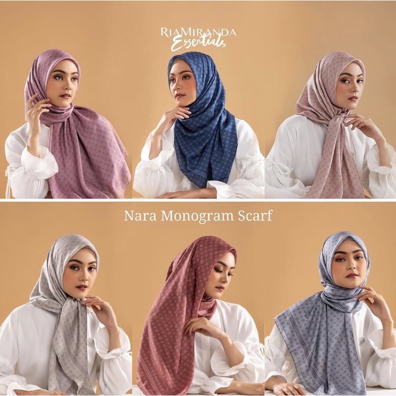 Jual NEW Nara Monogram Scarf Ria Miranda | Shopee Indonesia