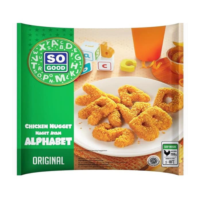 Jual So Good Chicken Nugget Alphabet / Nugget Ayam Huruf 200gr | Shopee ...