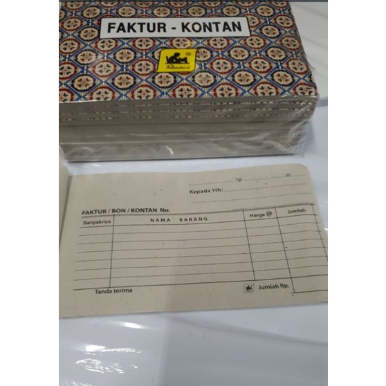 Jual Bon Faktur Standard Koran Rangkap Satu Kecil 1 lusin | Shopee ...