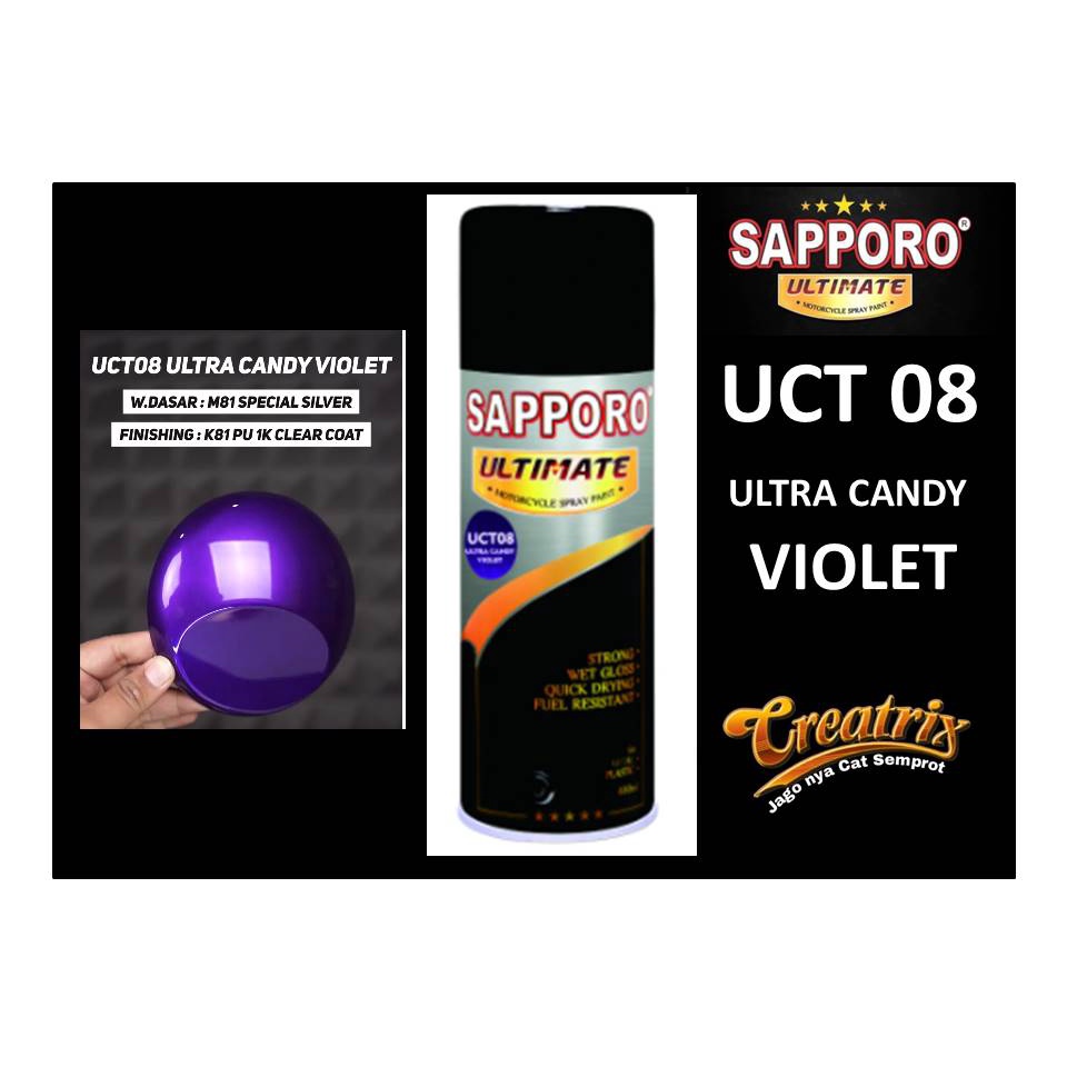 Jual Sapporo Ultimate UCT08 Ultra Candy Violet / Cat Semprot Spray ...
