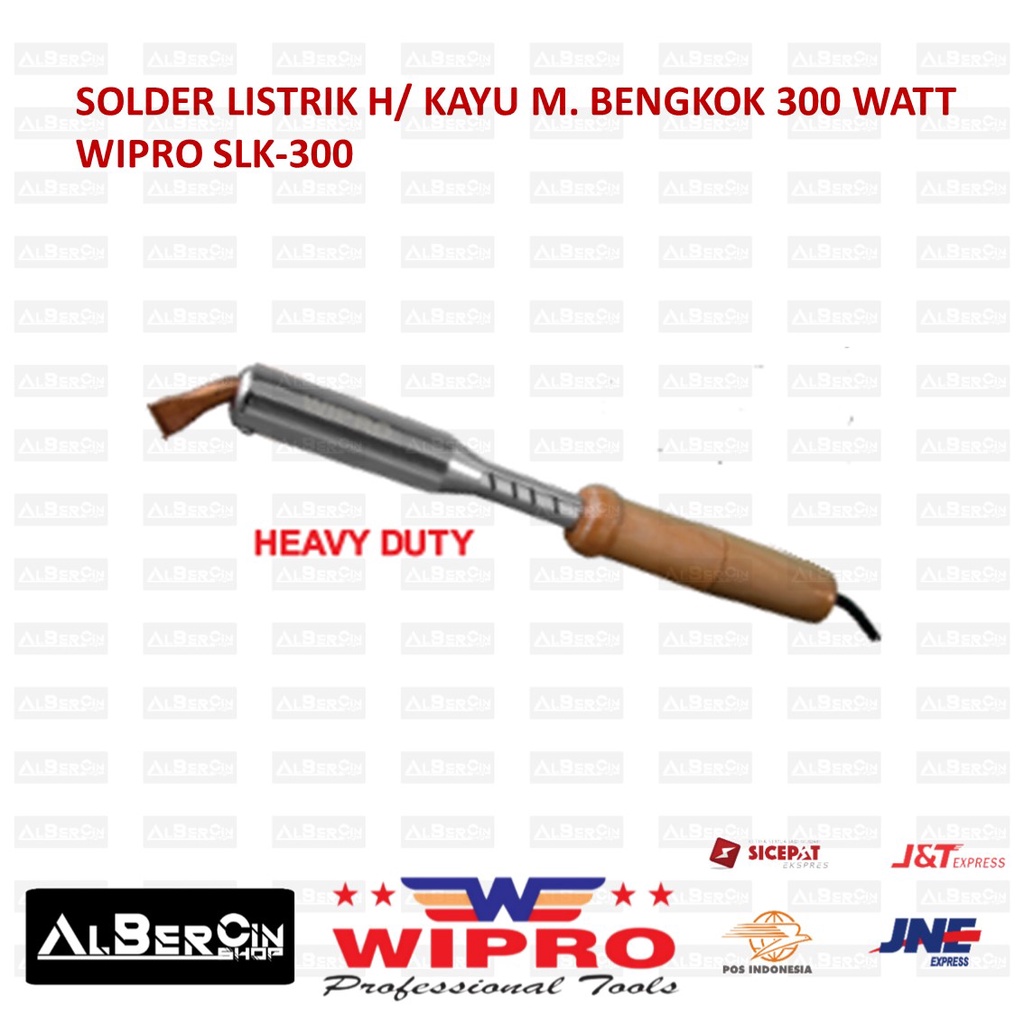 Jual Solder Listrik Handle Kayu Bengkok 300 Watt WIPRO SLK-300 SLK 300 ...