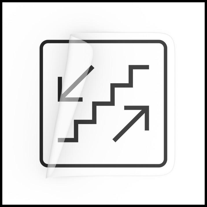 Jual Stairs Sign Sticker - Wayfinding Sign Sticker - Stiker Dinding ...