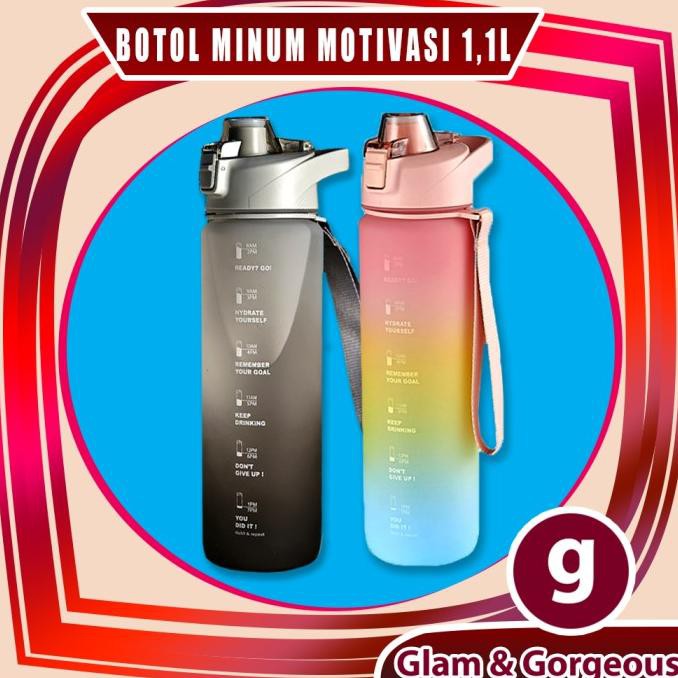 Jual Botol Minum Motivasi dengan Penanda Waktu Kapasitas Besar - BP006 ...