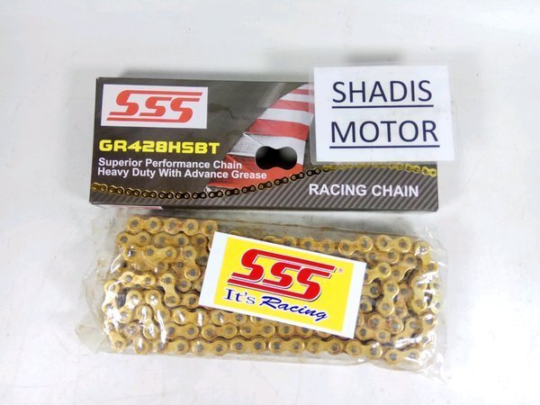 Jual Rantai Motor Merk SSS Ukuran 428 HSBT Panjang 140 L Warna Gold ...
