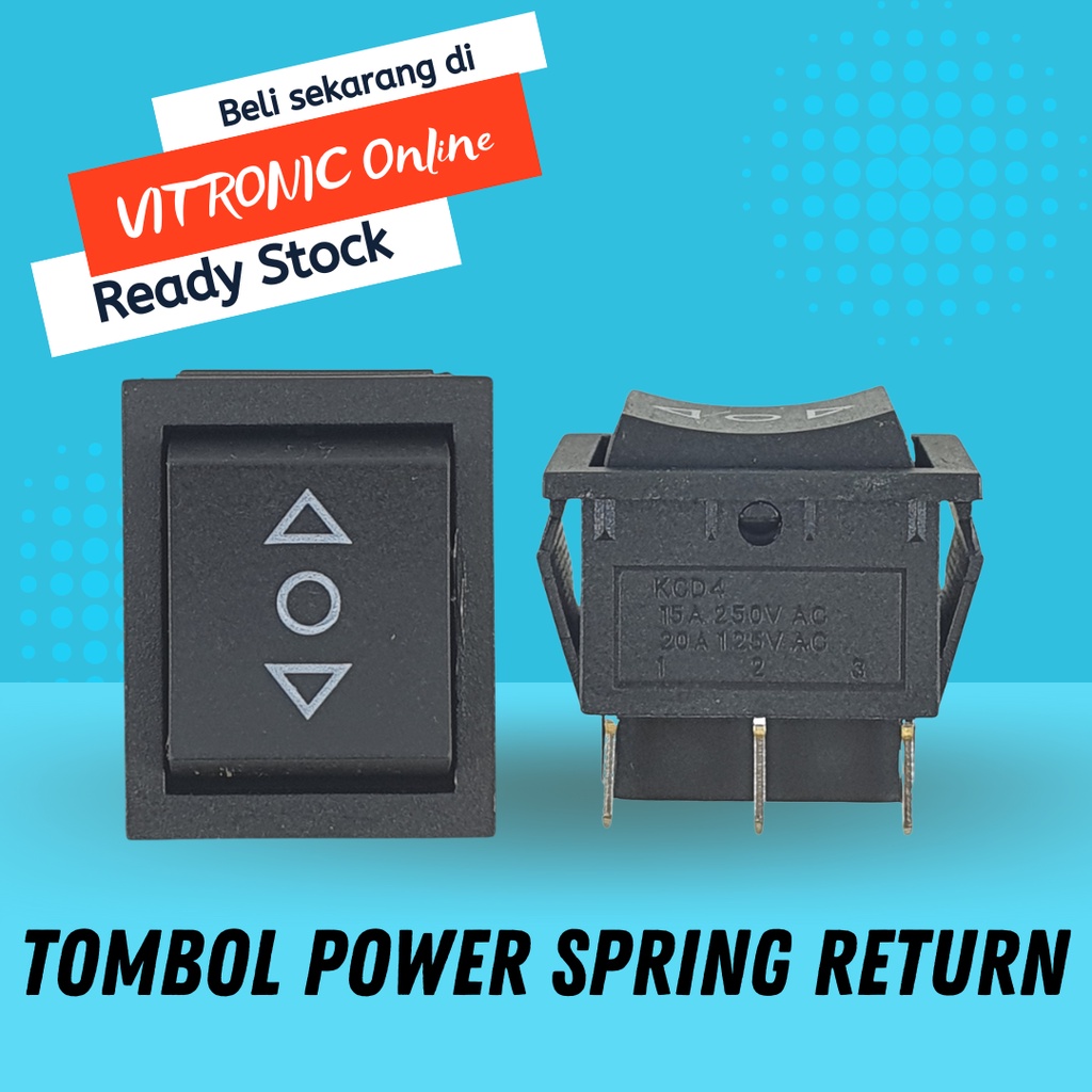 Jual Saklar Spring Return 6 pin On Off On Tombol Rocker 3 Posisi KCD4 ...