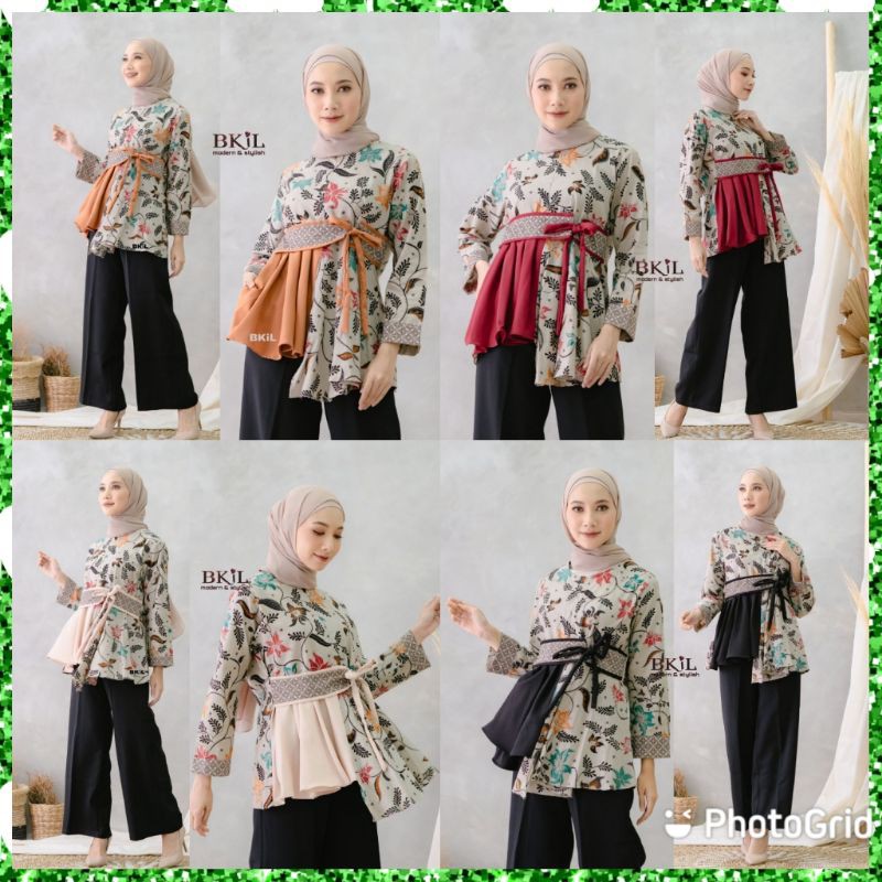 Jual STRPE84939 ATASAN BATIK KERJA WANITA BLUS BATIK MODERN BLUS BATIK ...