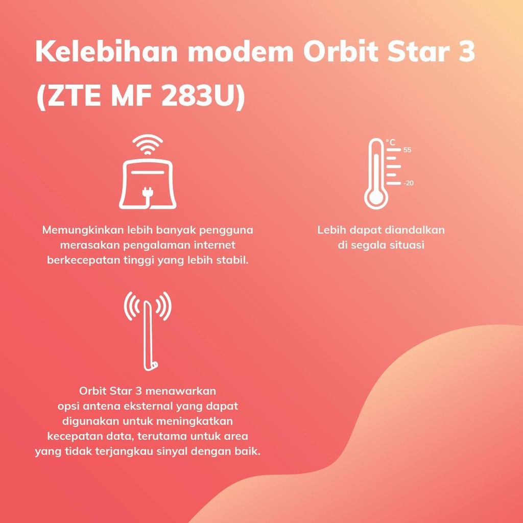 Jual Telkomsel Orbit Star 3 ZTE MF283U Modem Wifi Home Router | Shopee ...