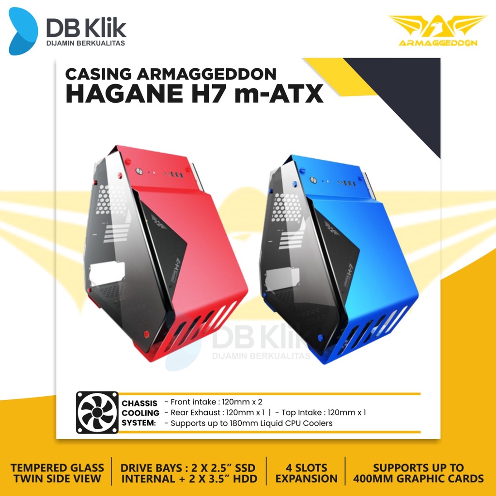 Jual Casing Armaggeddon HAGANE H7 m-ATX - Case PC Armagedon HAGANE H-7 ...