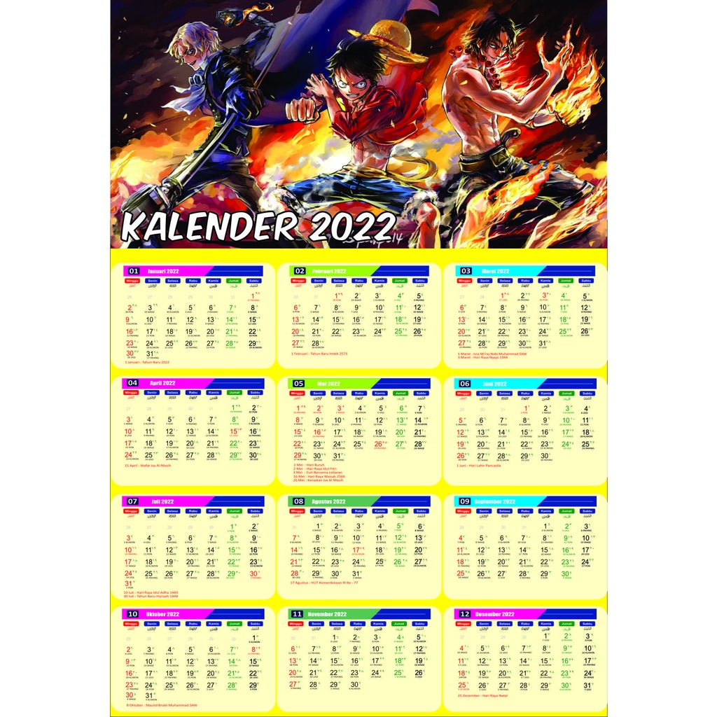 Jual Kalender Anime 2022 Costum | Shopee Indonesia