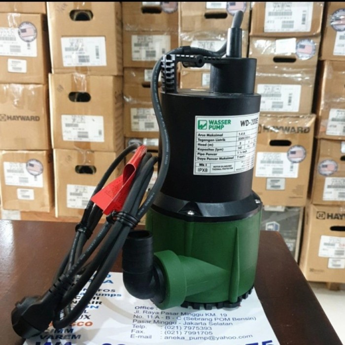 Jual WASSER 200E Pompa kolam celup pompa kolam koi rendam | Shopee ...