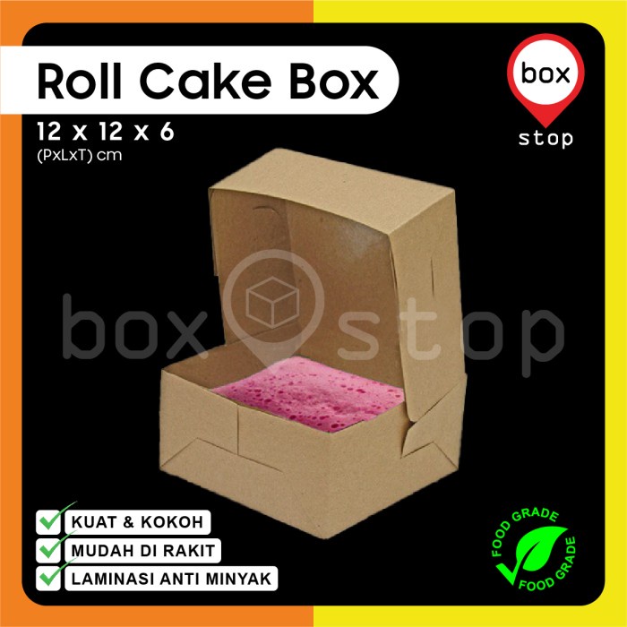 Jual Box Bolu - Dus Bolu - Kotak Bolu - 12x12x6 (50 pcs) | Shopee Indonesia