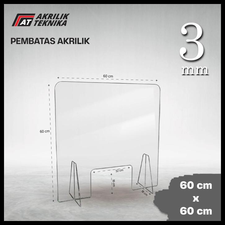 Jual Hot Sale Partisi / Sekat / Pembatas Meja Akrilik Table Divider 60 ...