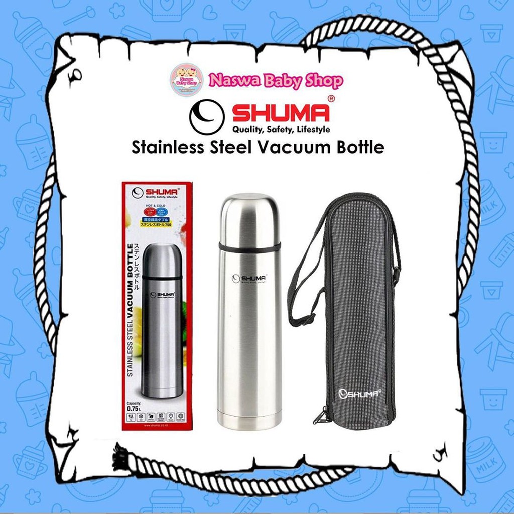 Jual Shuma Termos Vacuum Flask Plain Stainless Steel 0,35 L 0,5 L 0,75 ...