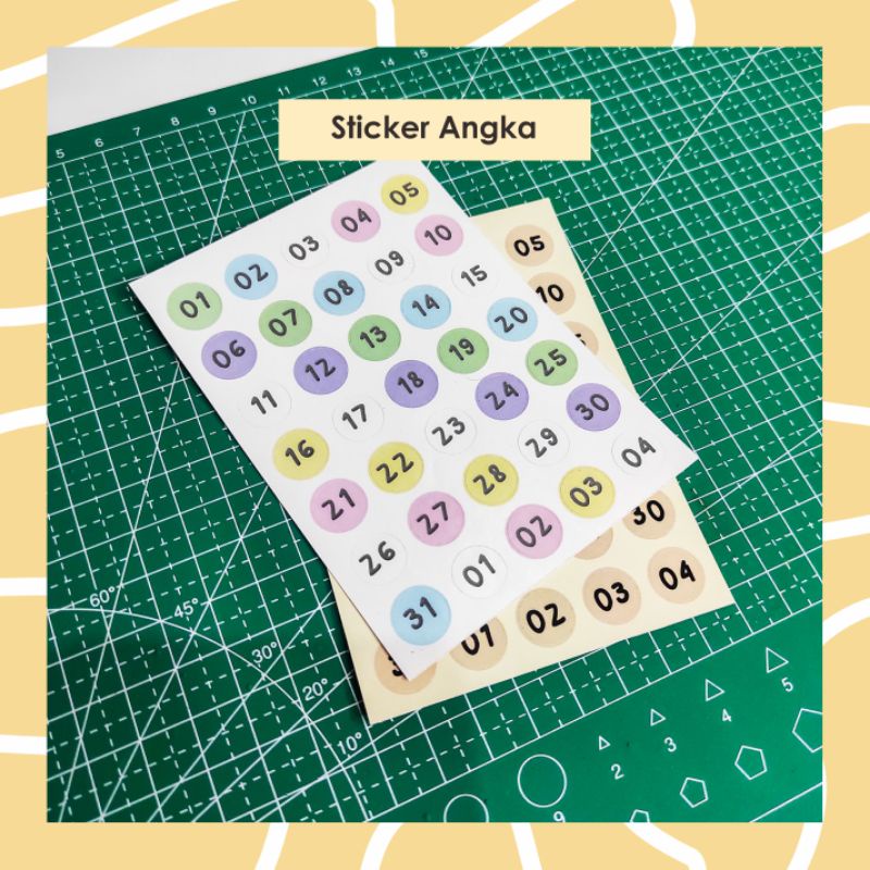 Jual CLAWS | sticker angka, sticker tanggal | Shopee Indonesia