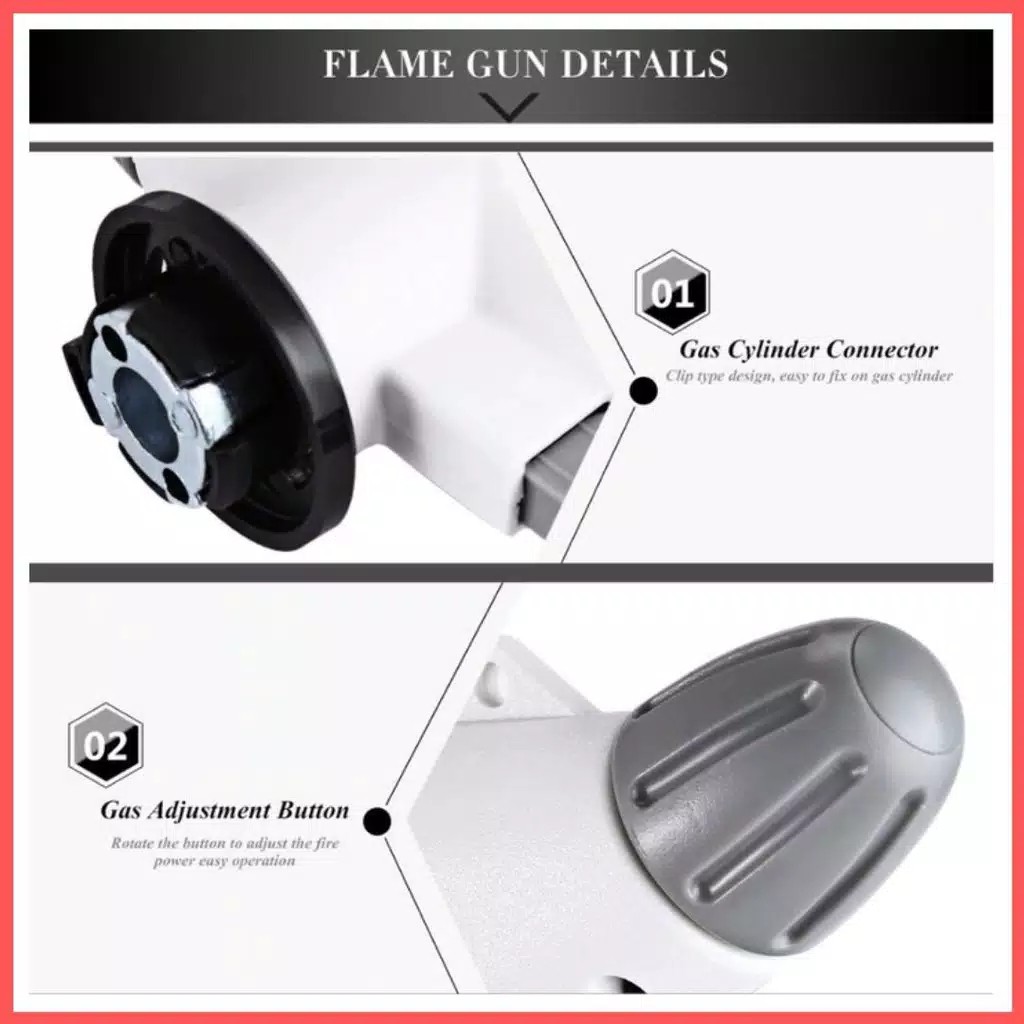 Jual TORCH GUN Kepala Portable Gas Torch Flame Gun Butane Blow Torch ...