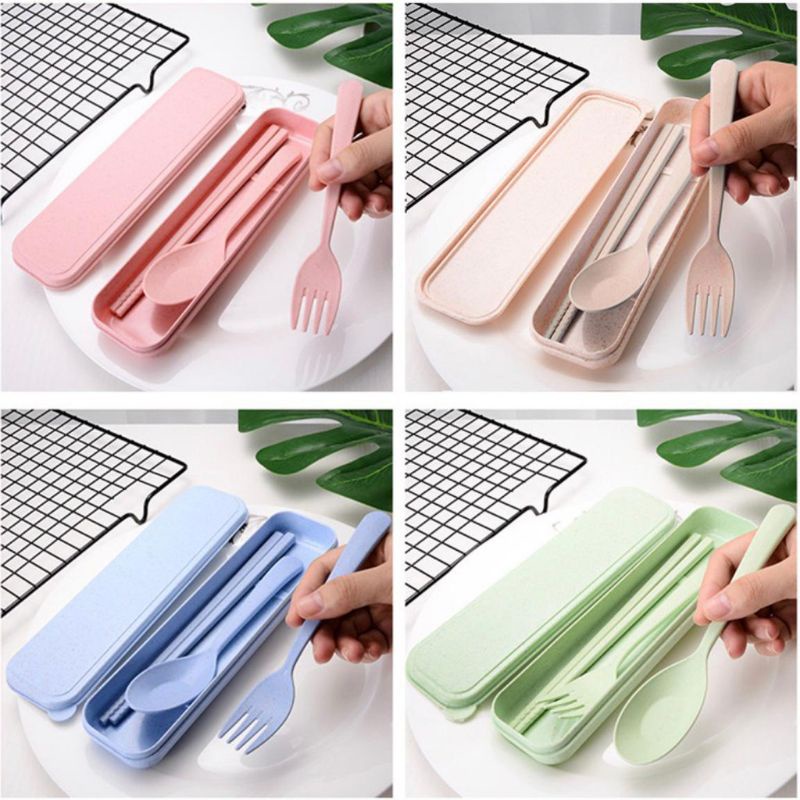 Jual ALAT MAKAN SET/KOTAK MAKAN TRAVEL | Shopee Indonesia